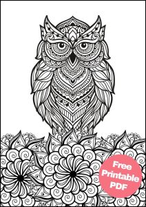 Free Bird Mandala Printable Coloring Pages for Adults - Aunty Michelle's