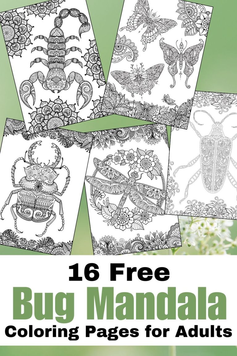 Free Insect Mandala Printable Coloring Pages for Adults - Aunty Michelle's