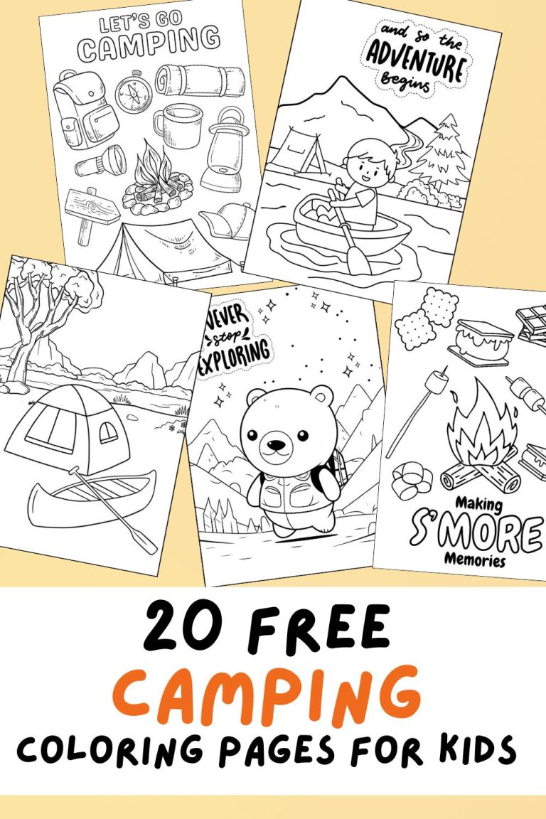 Free Printable Camping Coloring Pages for Kids - Aunty Michelle's