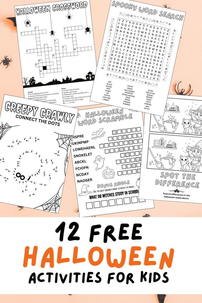 Free Printable Halloween Activities for Kids - Aunty Michelle's