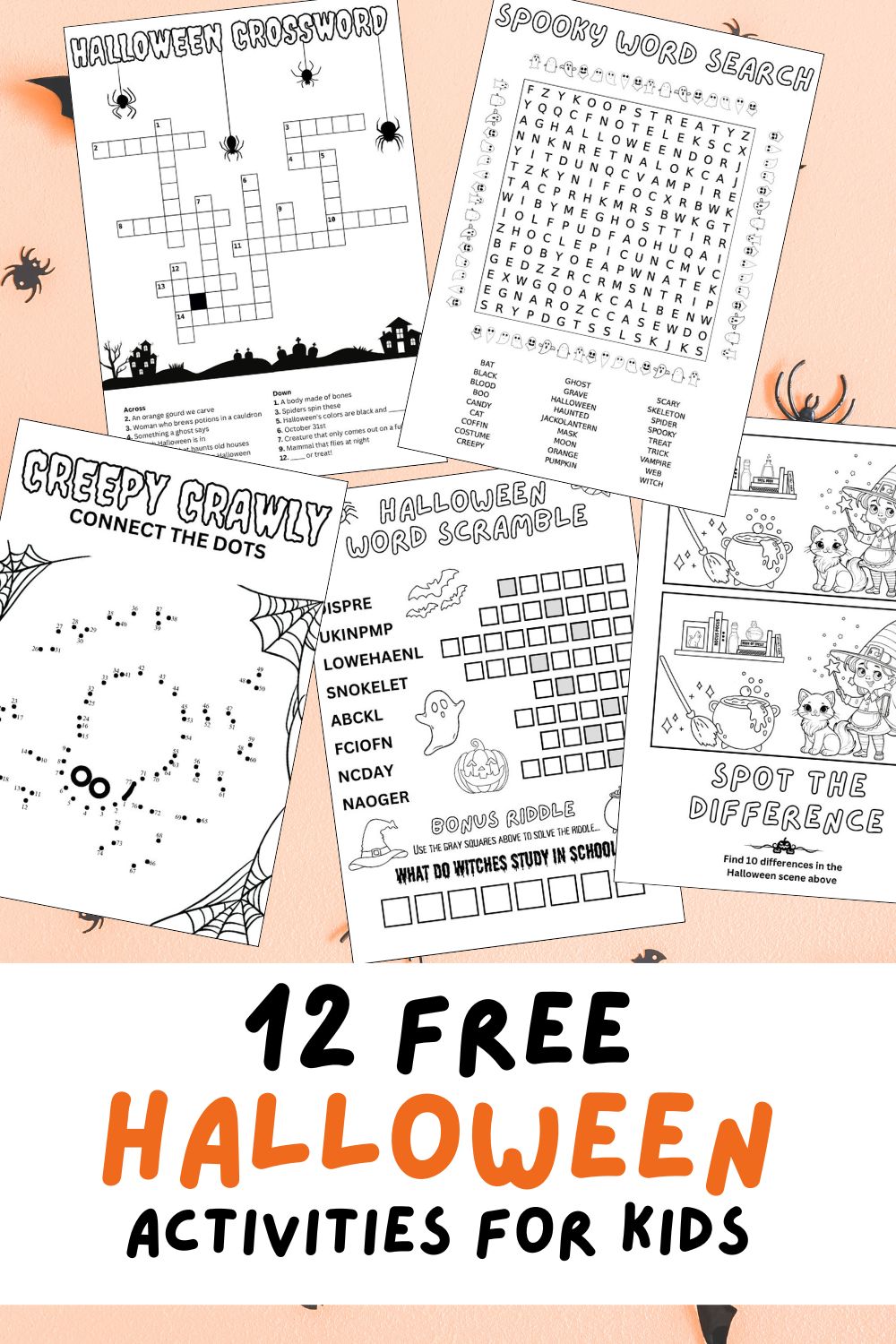 Free Printable Halloween Activities for Kids - Aunty Michelle's