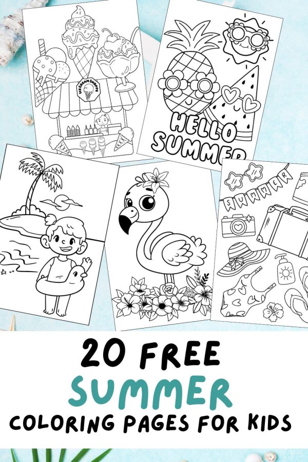 Free Printable Summer Coloring Pages for Kids - Aunty Michelle's