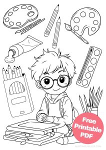 Free Printable Back to School Coloring Pages for Kids - Aunty Michelle's
