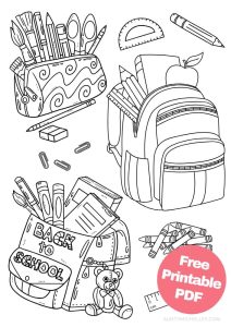 Free Printable Back to School Coloring Pages for Kids - Aunty Michelle's