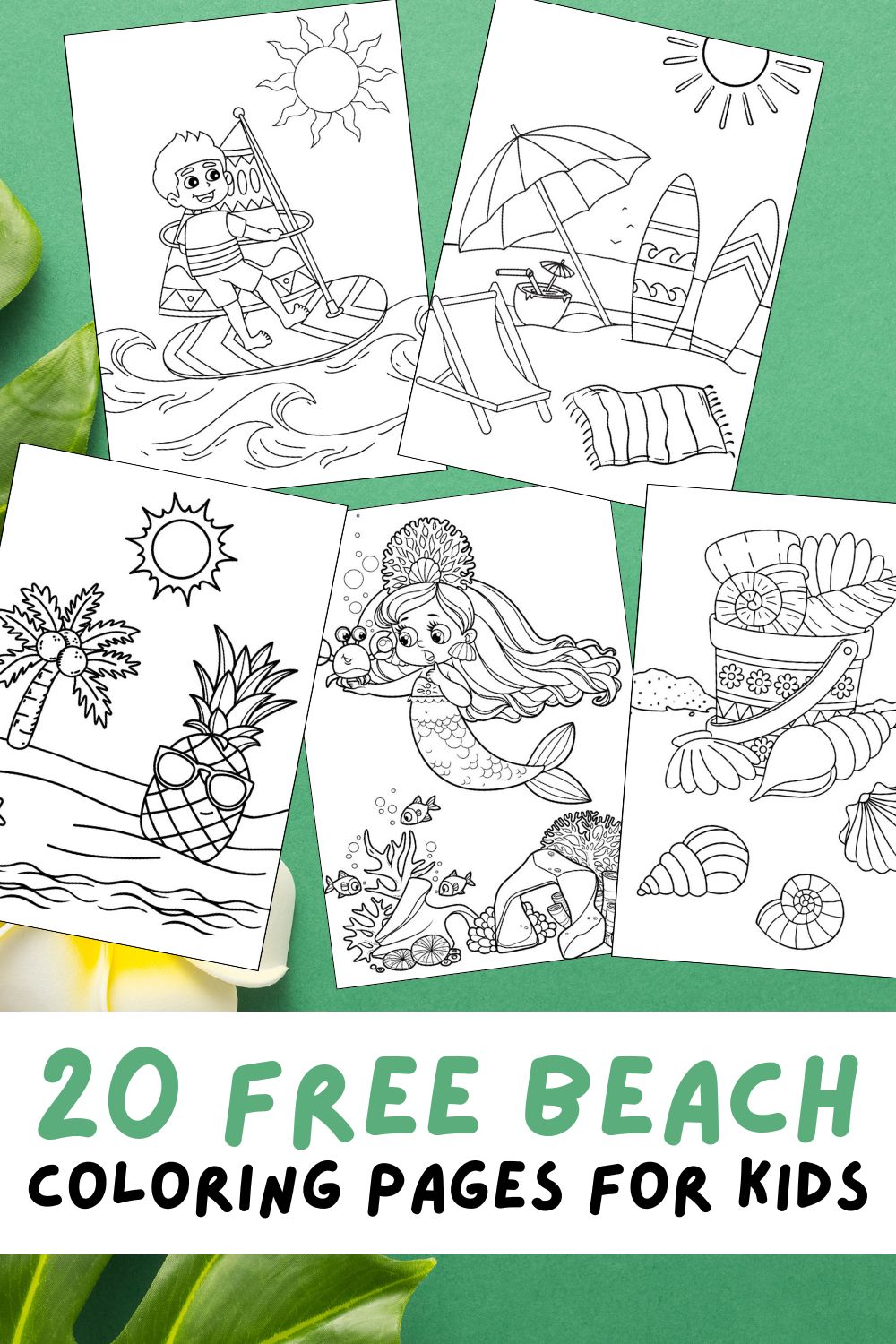 Free Printable Beach Coloring Pages for Kids - Aunty Michelle's
