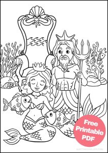 Free Printable Mermaid Coloring Pages for Kids - Aunty Michelle's