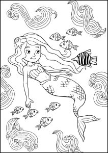 Free Printable Mermaid Coloring Pages for Kids - Aunty Michelle's