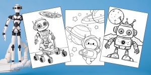 Free Printable Robot Coloring Pages for Kids - Aunty Michelle's