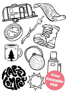 Free Printable Camping Coloring Pages for Kids - Aunty Michelle's