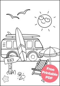 Free Printable Roadtrip Coloring Pages for Kids - Aunty Michelle's