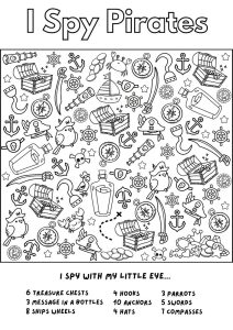 Free Printable Pirate Worksheets for Kids - Aunty Michelle's