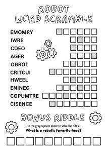 Free Printable Robots Worksheets for Kids - Aunty Michelle's