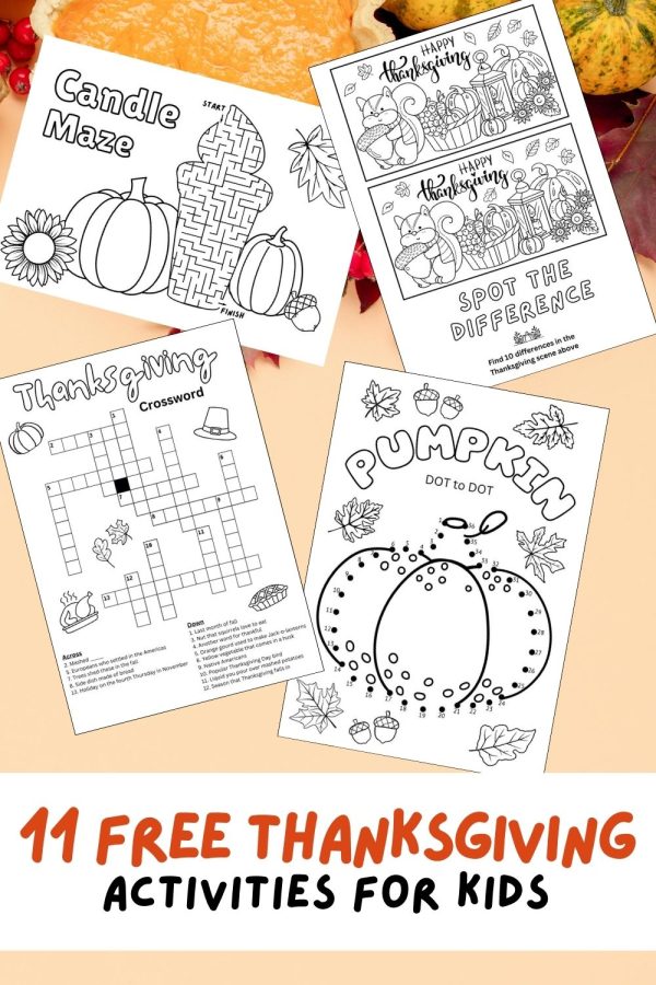 Free Printable Thanksgiving Activities for Kids - Aunty Michelle's