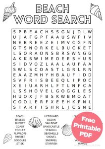 Free Printable Beach Worksheets for Kids - Aunty Michelle's