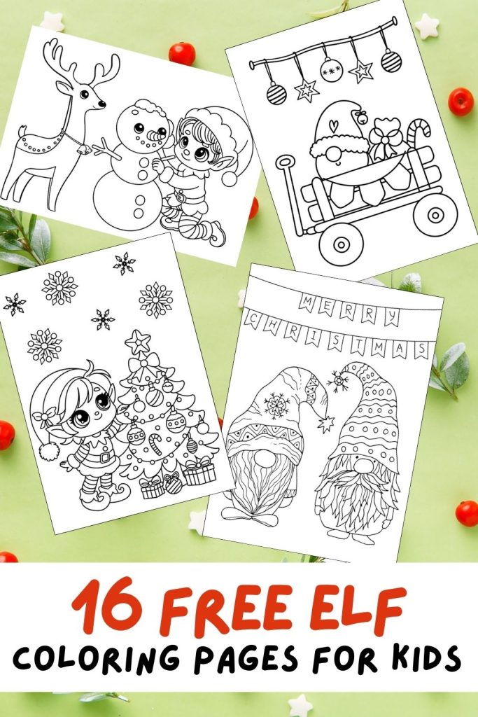 Elf Coloring Pages: Free Printables for Kids - Aunty Michelle's