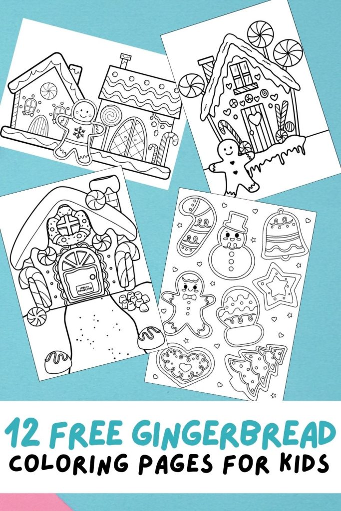 Free Gingerbread House Coloring Pages for Kids - Aunty Michelle's