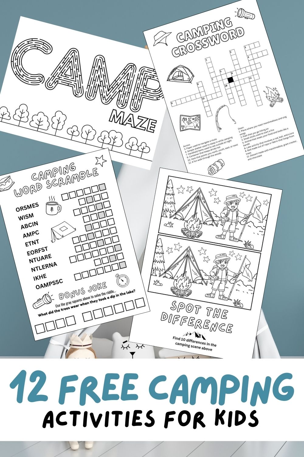 Free Printable Camping Activities for Kids - Aunty Michelle's