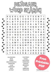 Free Printable Dinosaur Activities for Kids - Aunty Michelle's