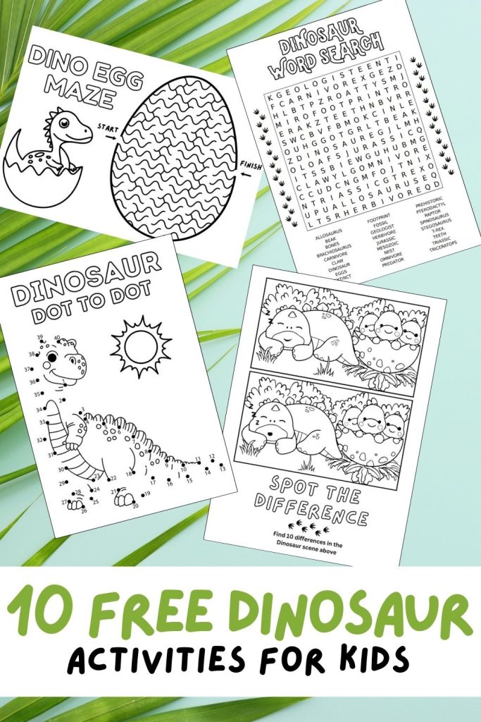 Free Printable Dinosaur Activities for Kids - Aunty Michelle's