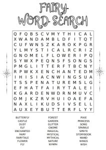 Free Printable Fairy Activities for Kids - Aunty Michelle's