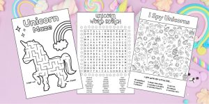 Free Printable Unicorn Activities for Kids - Aunty Michelle's