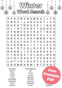 Free Printable Winter Activities for Kids - Aunty Michelle's
