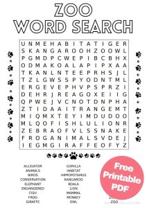 Free Printable Zoo Activities for Kids - Aunty Michelle's