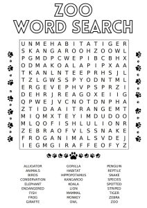 Free Printable Zoo Activities for Kids - Aunty Michelle's