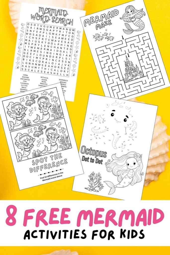 Free Mermaid Party Printables for Kids - Aunty Michelle's