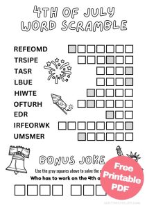Free Printable 4th of July Worksheets for Kids - Aunty Michelle's