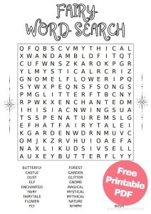 Free Printable Fairy Activities for Kids - Aunty Michelle's