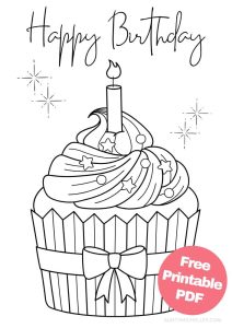 Free Printable Birthday Coloring Pages for Kids - Aunty Michelle's
