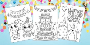 Free Printable Birthday Coloring Pages for Kids - Aunty Michelle's