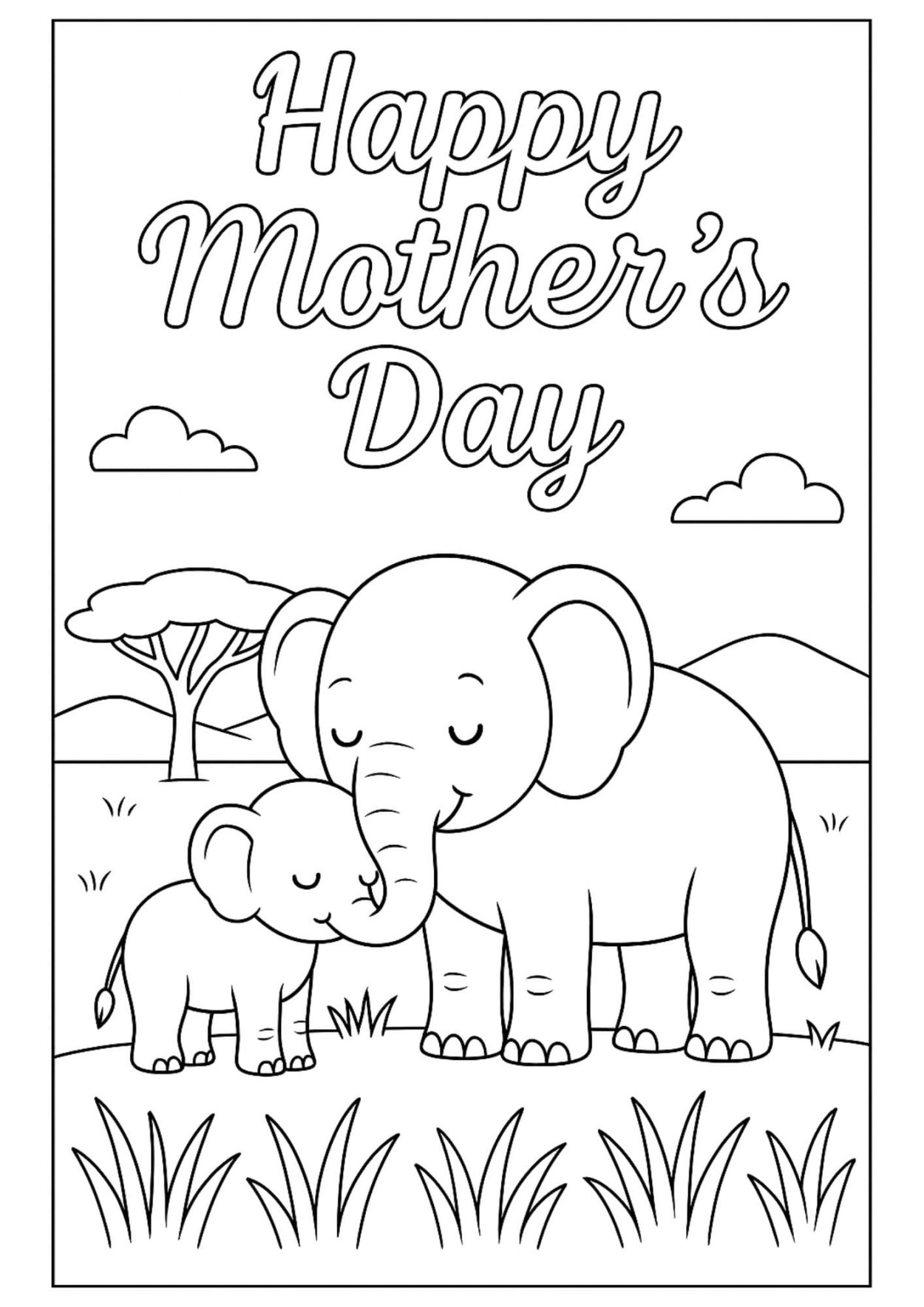 Free Printable Mother's Day Coloring Pages for Kids - Aunty Michelle's