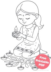 Free Printable Diwali Coloring Pages for Kids - Aunty Michelle's