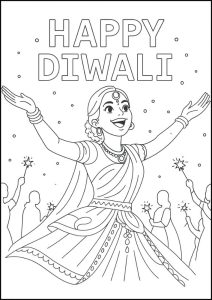 Free Printable Diwali Coloring Pages for Kids - Aunty Michelle's