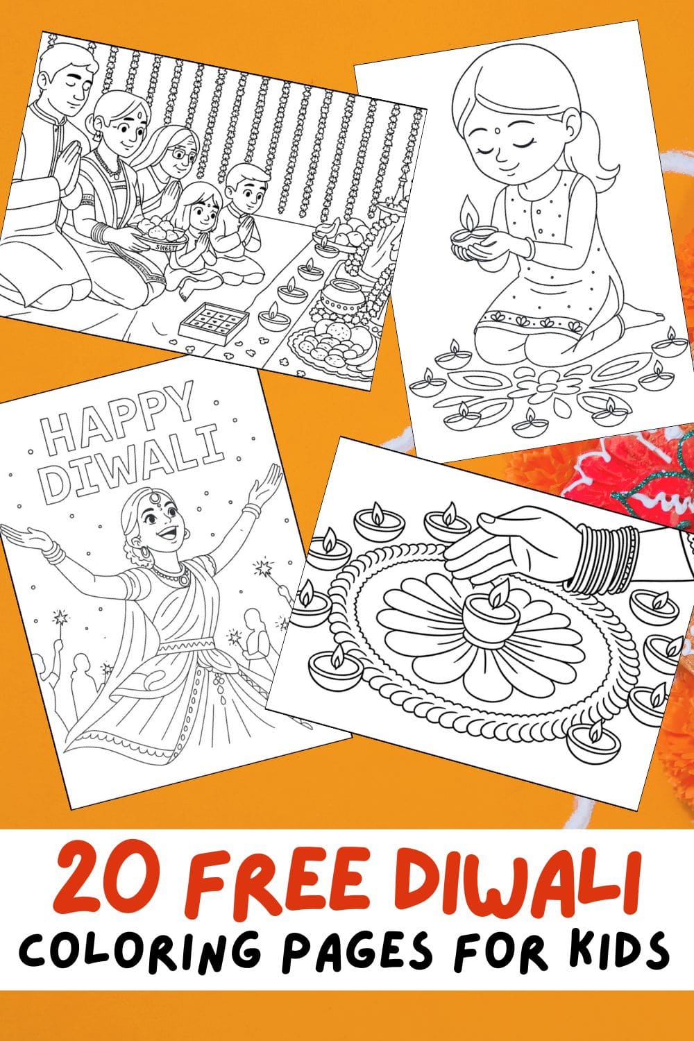 Free Printable Diwali Coloring Pages for Kids - Aunty Michelle's