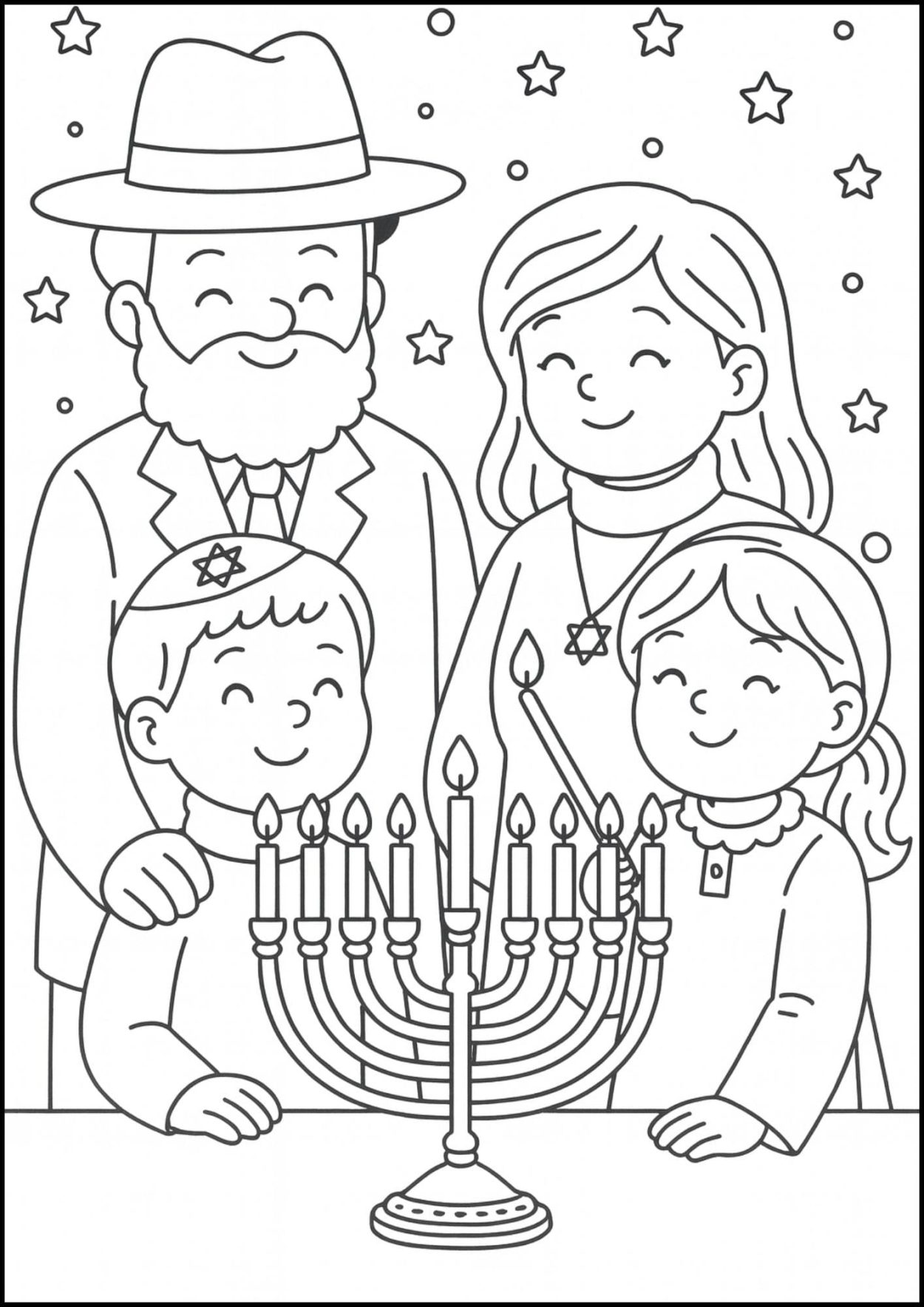 Free Printable Hanukkah Coloring Pages for Kids - Aunty Michelle's