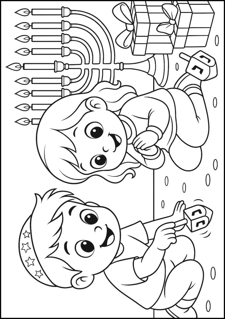 Free Printable Hanukkah Coloring Pages for Kids - Aunty Michelle's