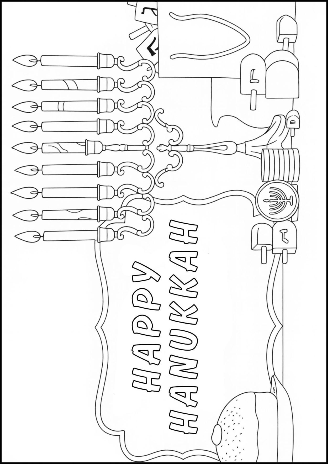Free Printable Hanukkah Coloring Pages for Kids - Aunty Michelle's