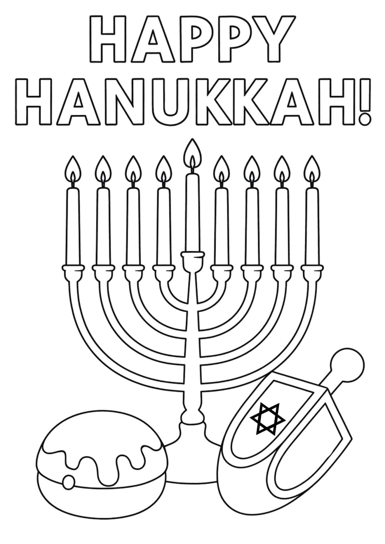 Free Printable Hanukkah Coloring Pages for Kids - Aunty Michelle's