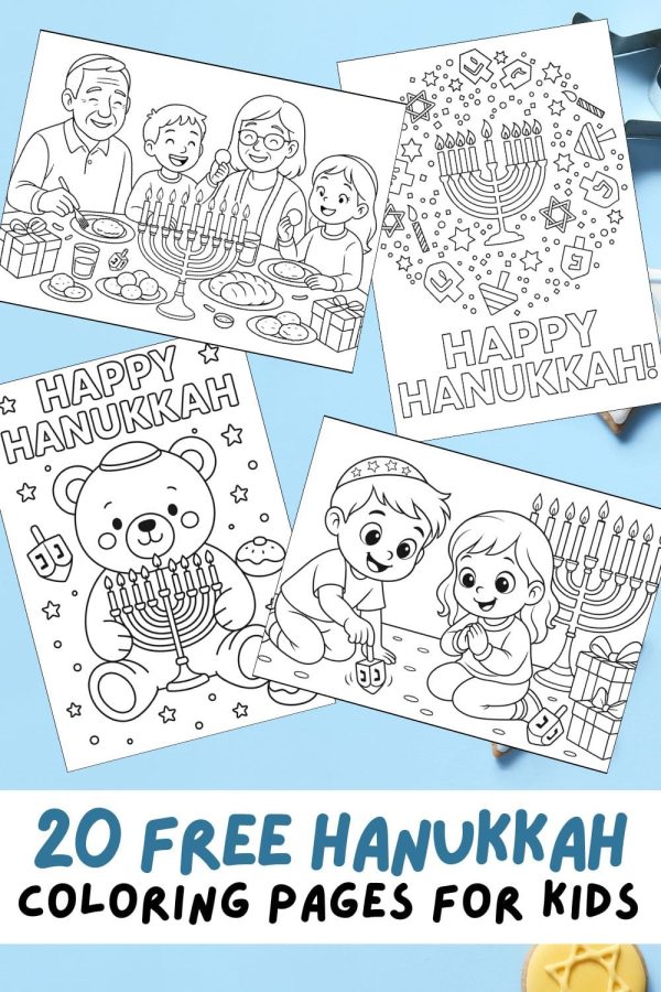 Free Printable Hanukkah Coloring Pages for Kids - Aunty Michelle's