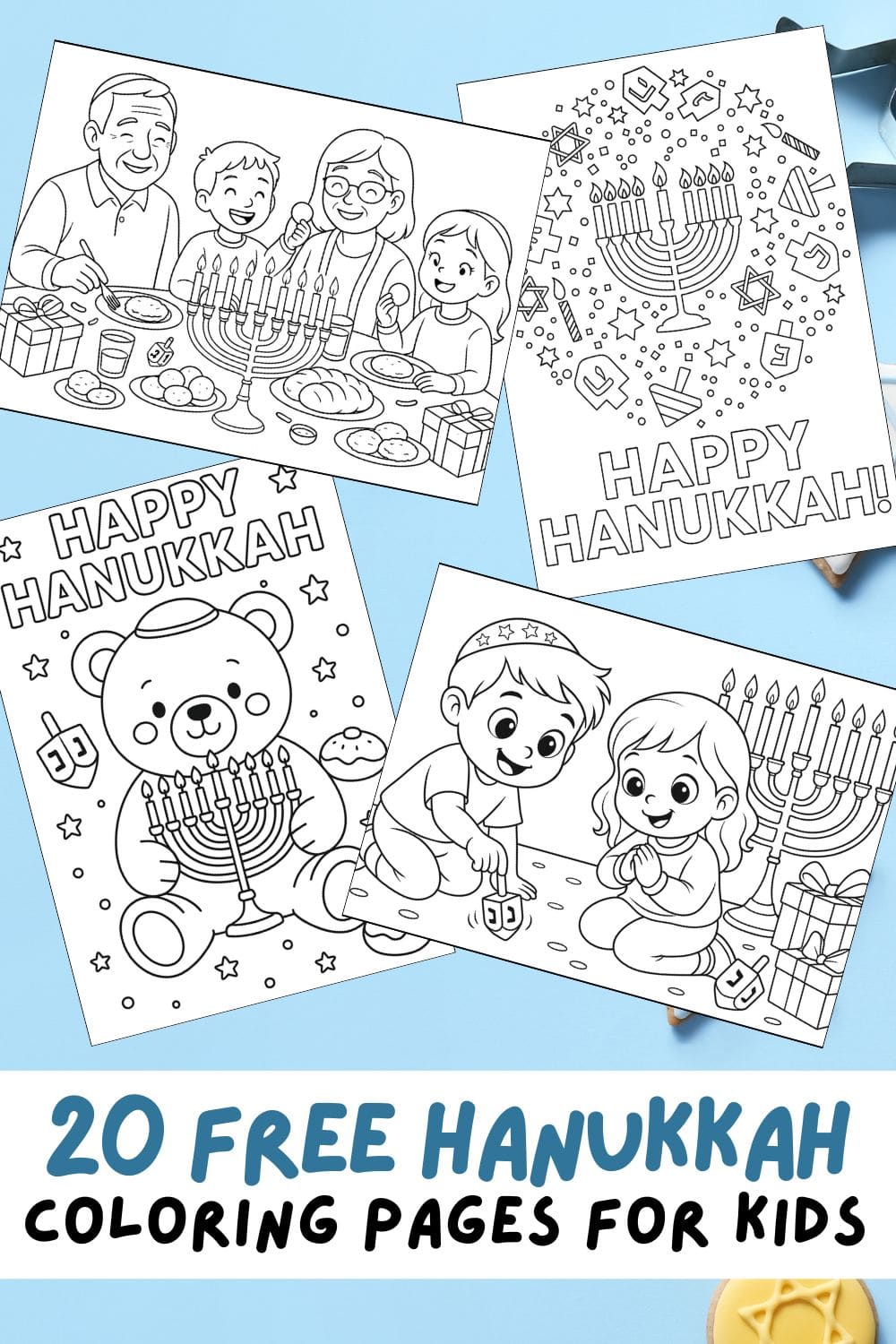 Free Printable Hanukkah Coloring Pages for Kids - Aunty Michelle's