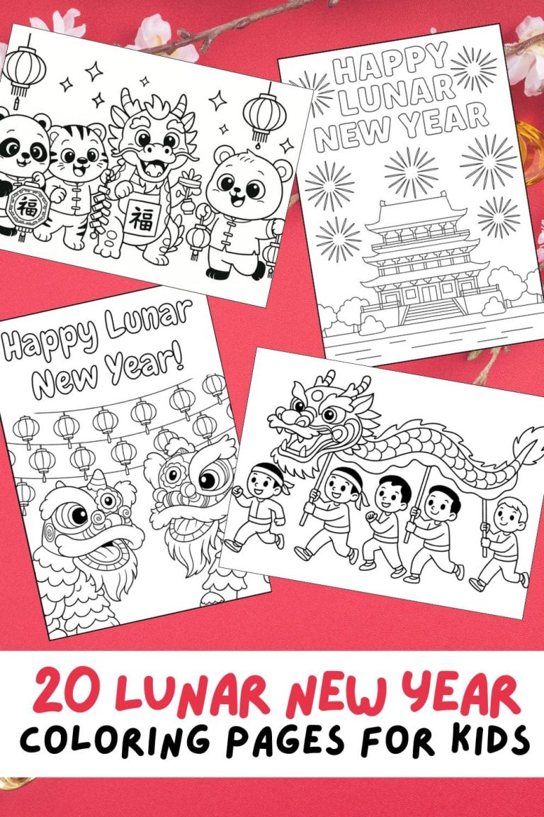 Free Printable Lunar New Year Coloring Pages for Kids - Aunty Michelle's