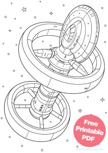 Free Printable Spaceship Coloring Pages for Kids - Aunty Michelle's