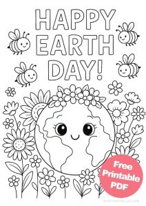 Free Printable Earth Day Coloring Pages for Kids - Aunty Michelle's