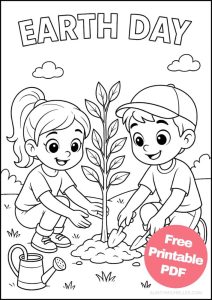 Free Printable Earth Day Coloring Pages for Kids - Aunty Michelle's