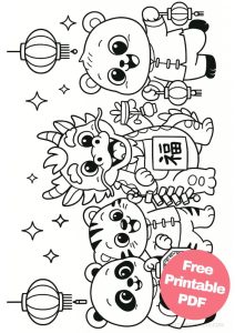 Free Printable Lunar New Year Coloring Pages for Kids - Aunty Michelle's