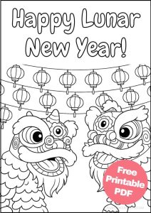 Free Printable Lunar New Year Coloring Pages for Kids - Aunty Michelle's