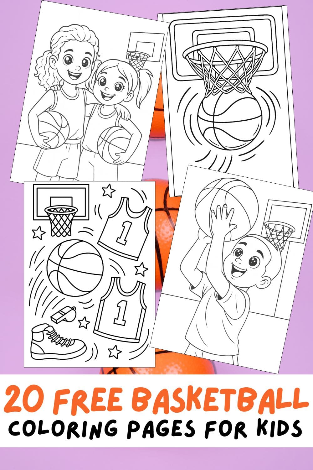 Free Printable Basketball Coloring Pages for Kids - Aunty Michelle's